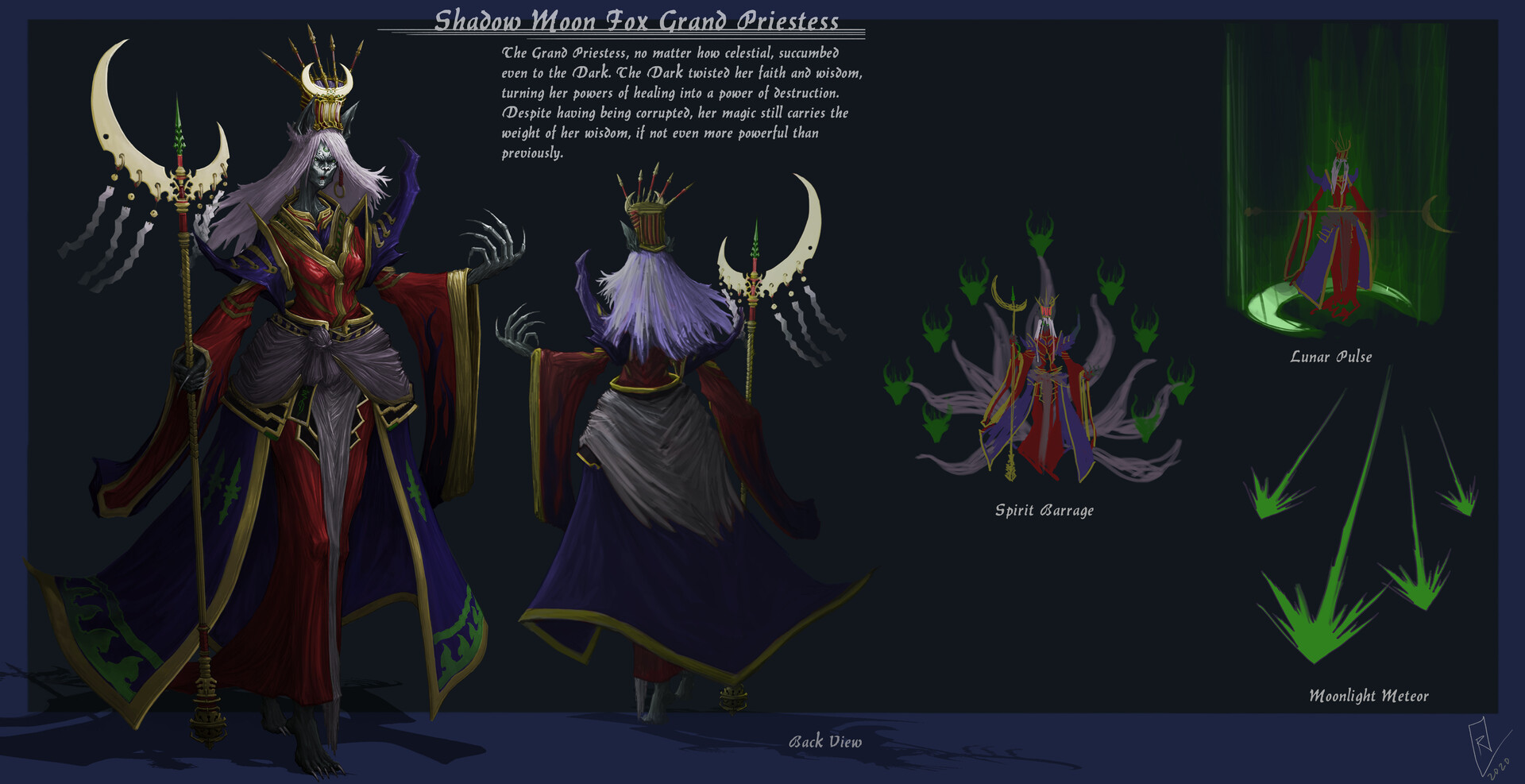 ArtStation - Grand High Moon Fox Priestess