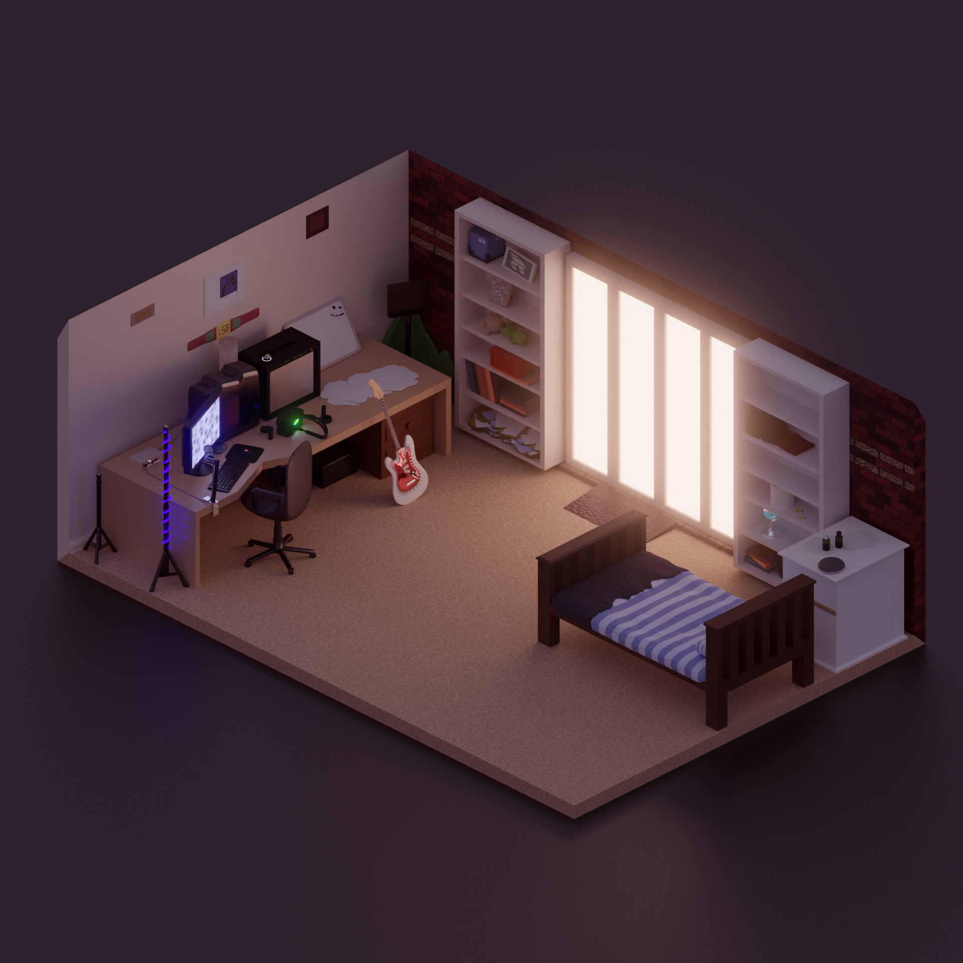 ArtStation - Isometric Room Recreation