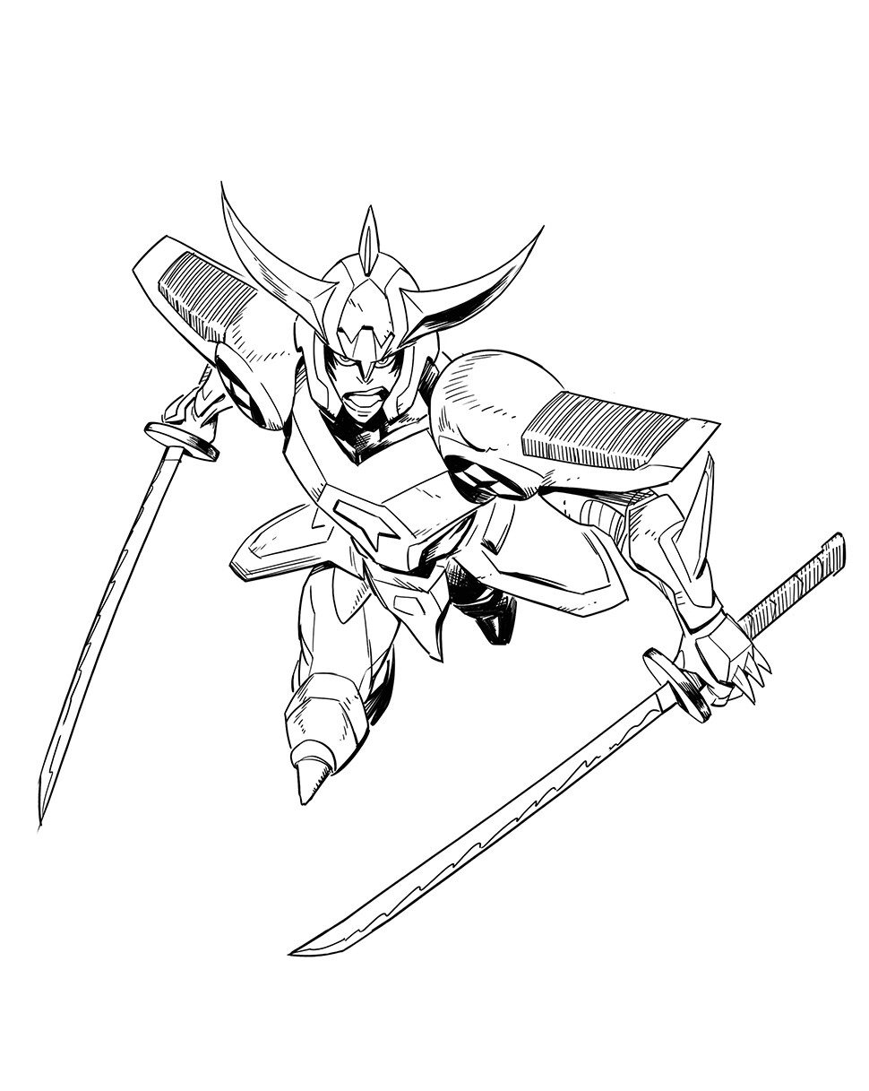 ronin warriors coloring pages
