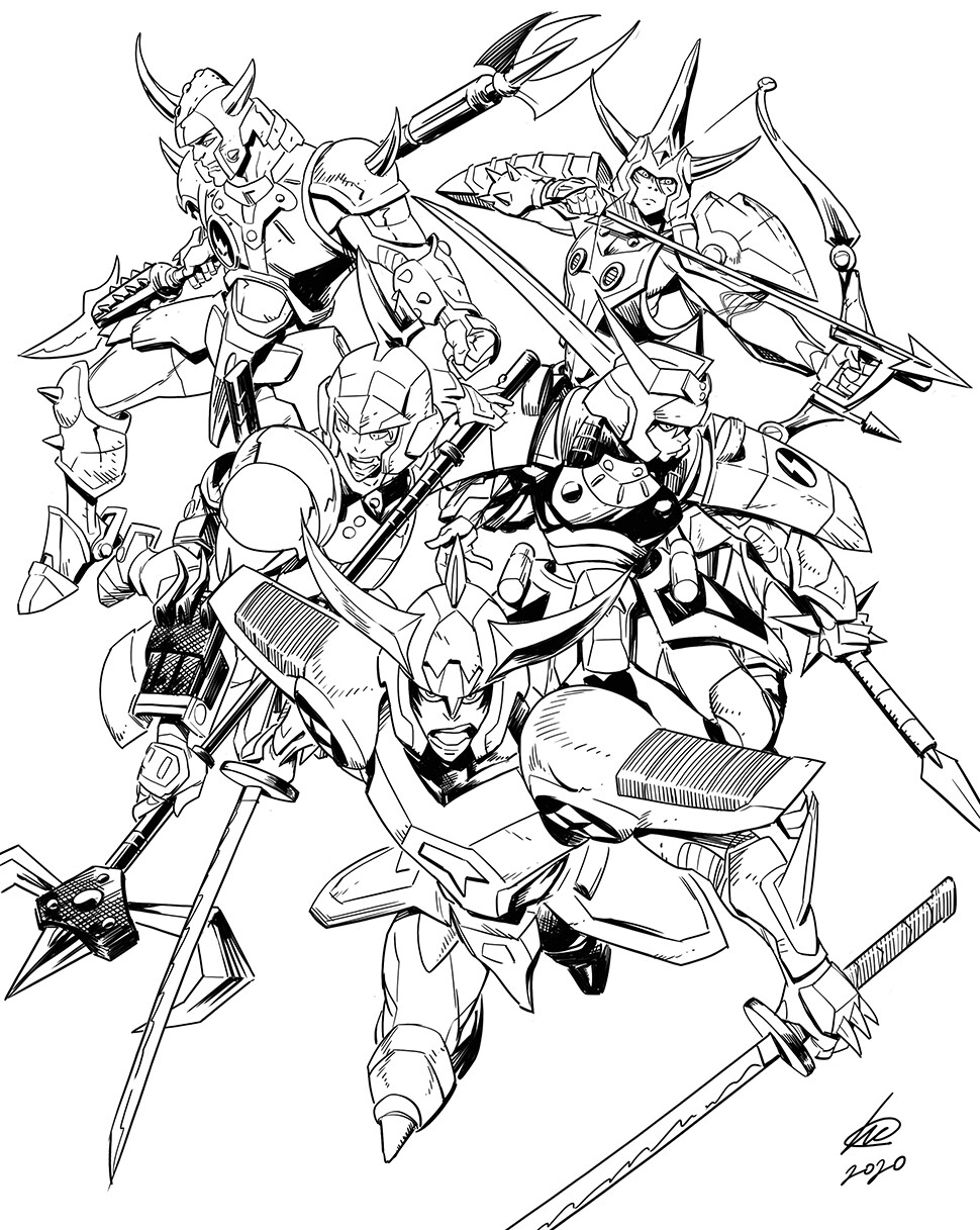 ronin warriors coloring pages