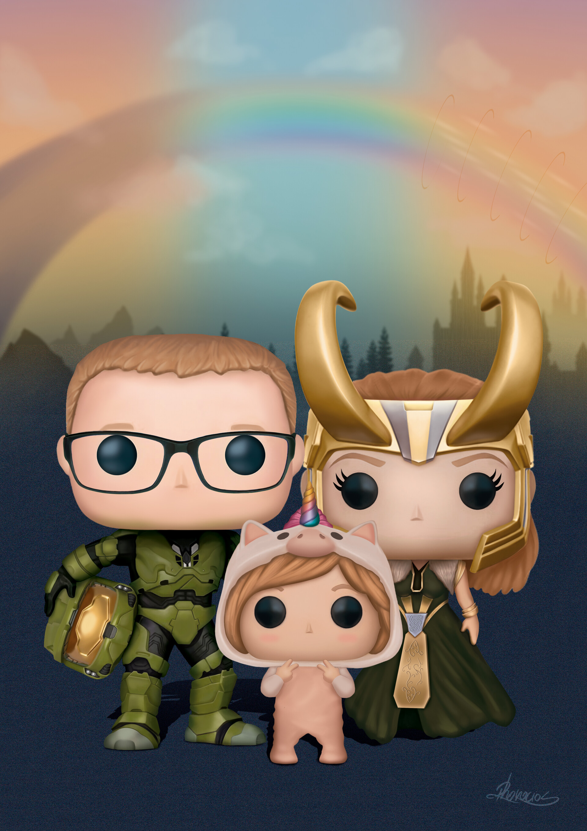 ArtStation - Custom Funko Pop for a Family