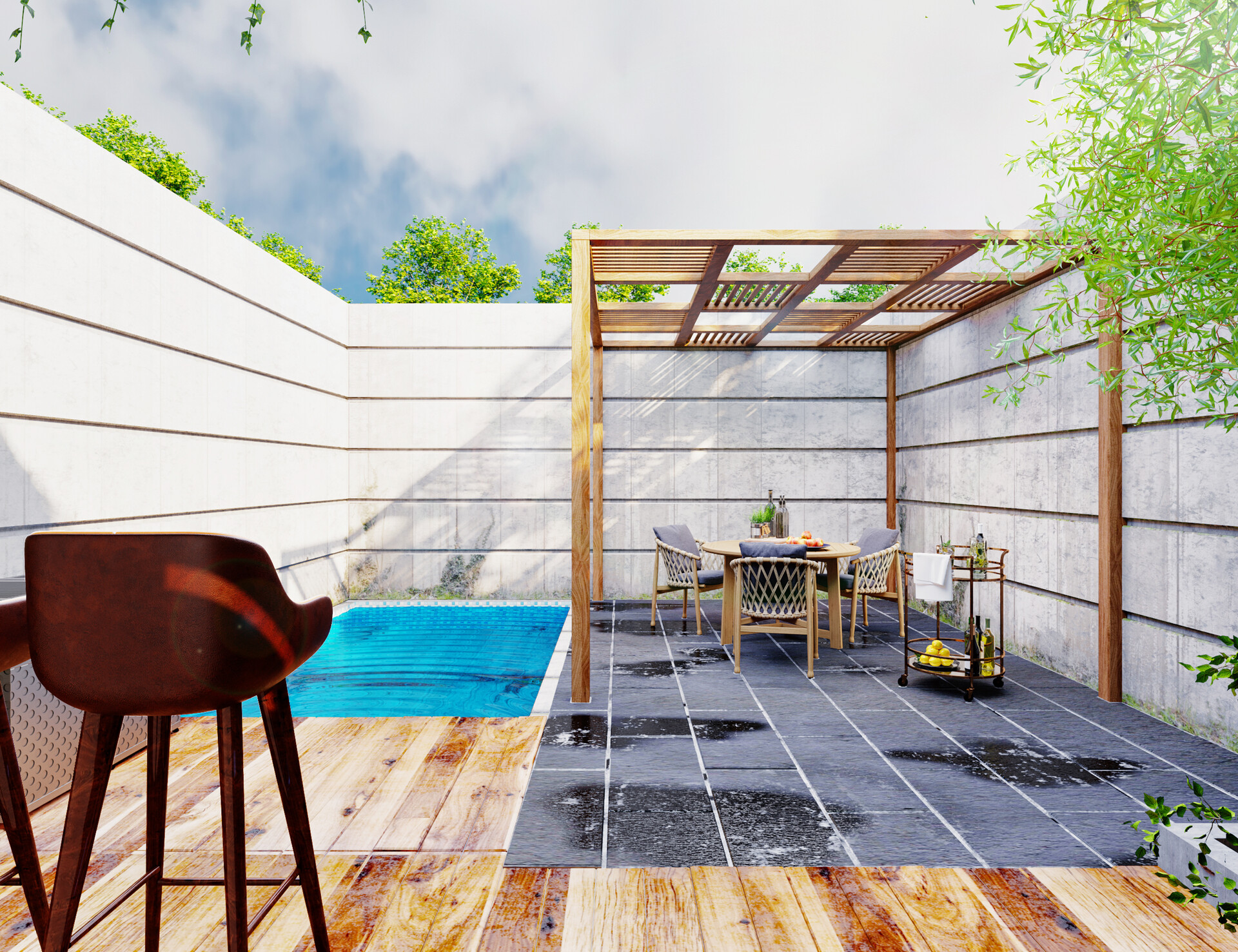 ArtStation - Terrace Interior Design