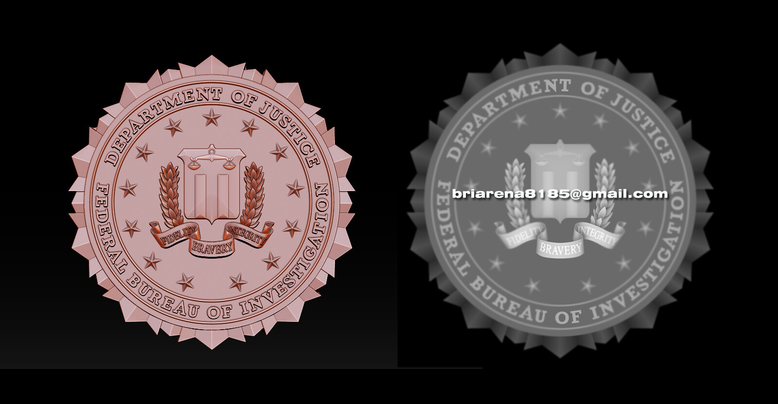 ArtStation - FBI Seal - 3D model Badges