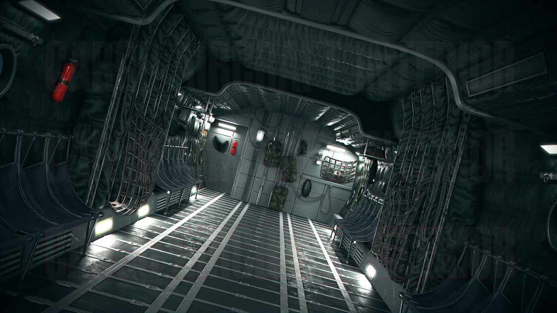 Alex Volkov - C-130 Hercules Cargo Aircraft Interior PBR
