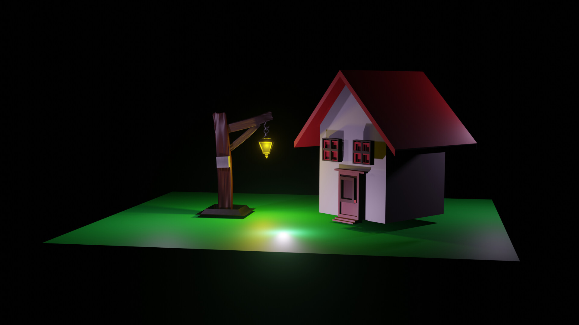 ArtStation - 3D lamp and house modeling