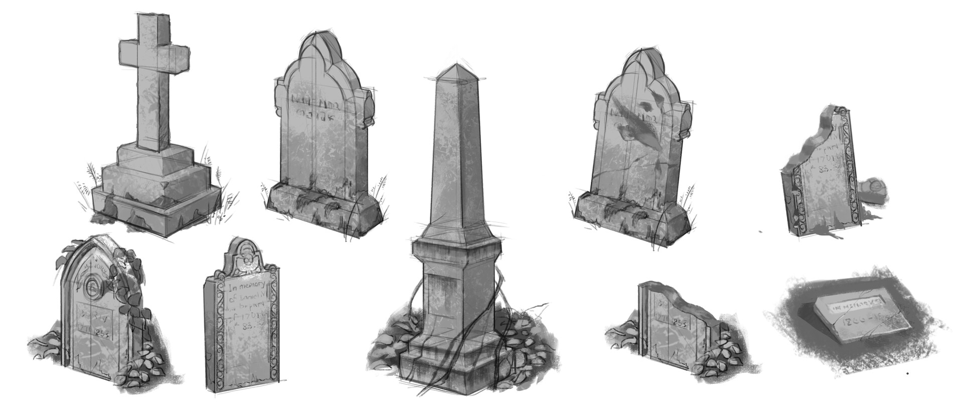 ArtStation - Gravestone Designs