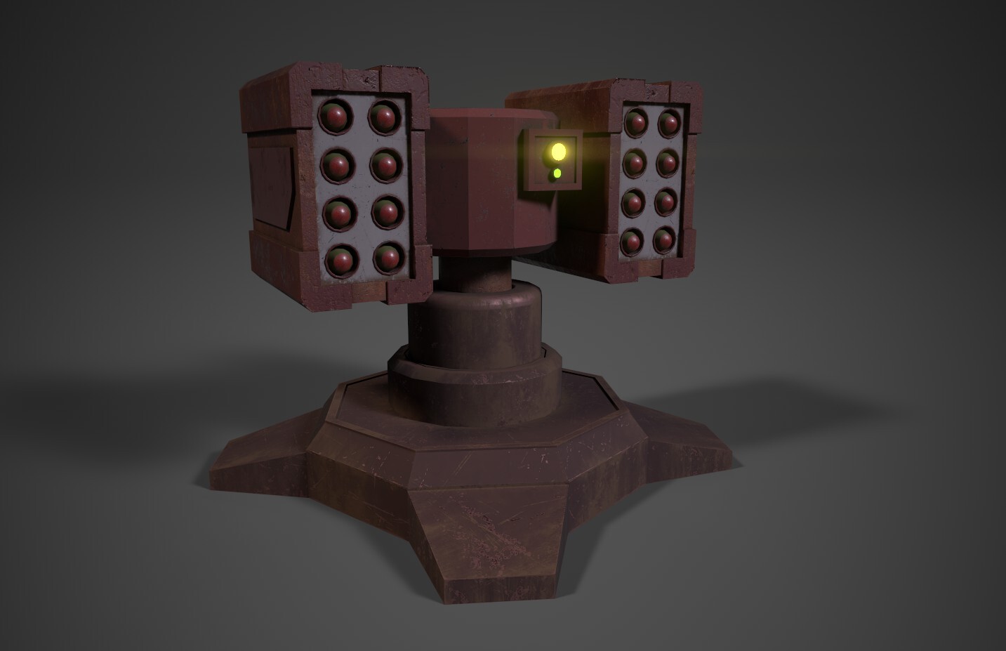 ArtStation - Low-poly stylized missile turret