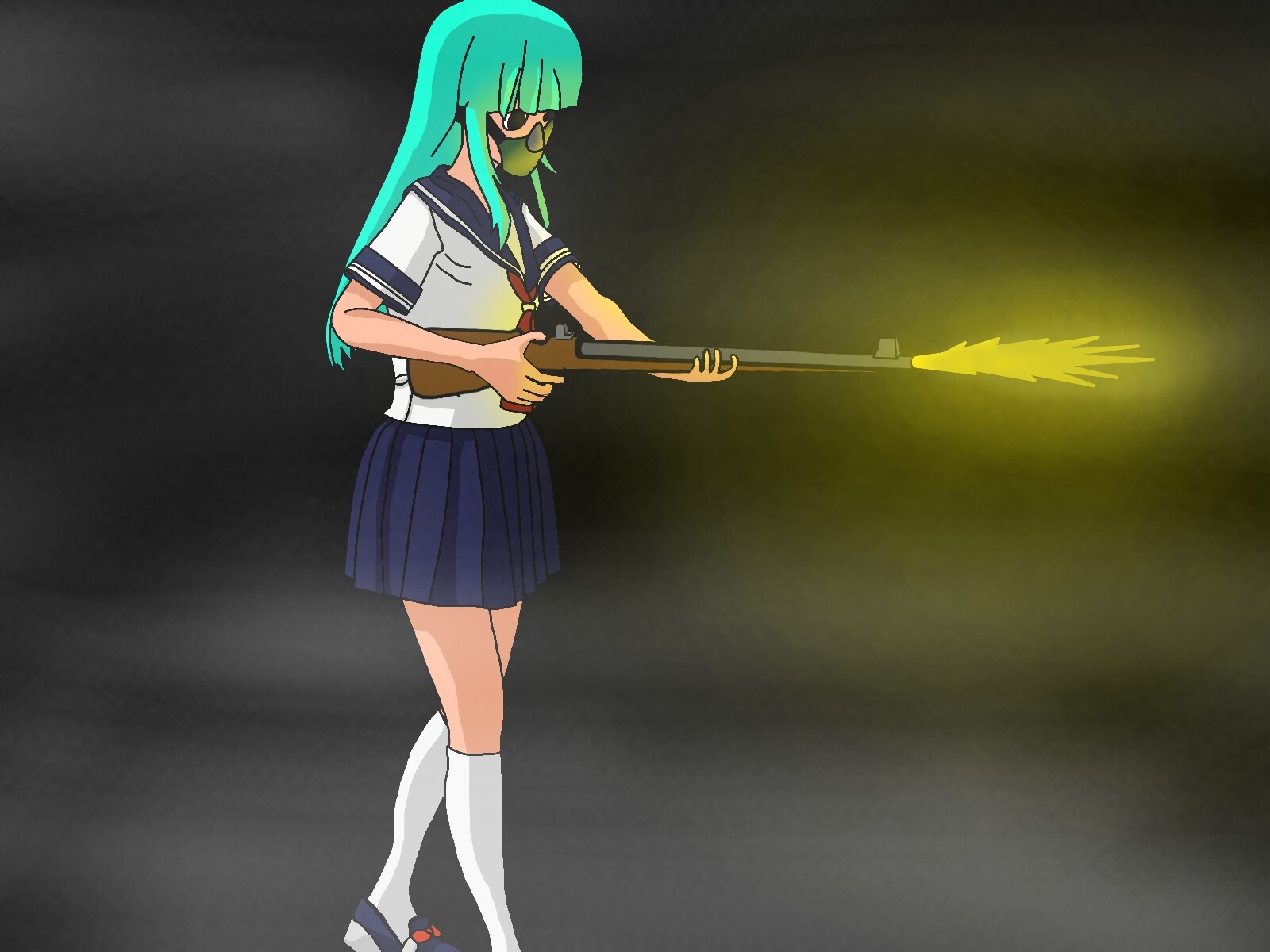 ArtStation - Anime gun girl