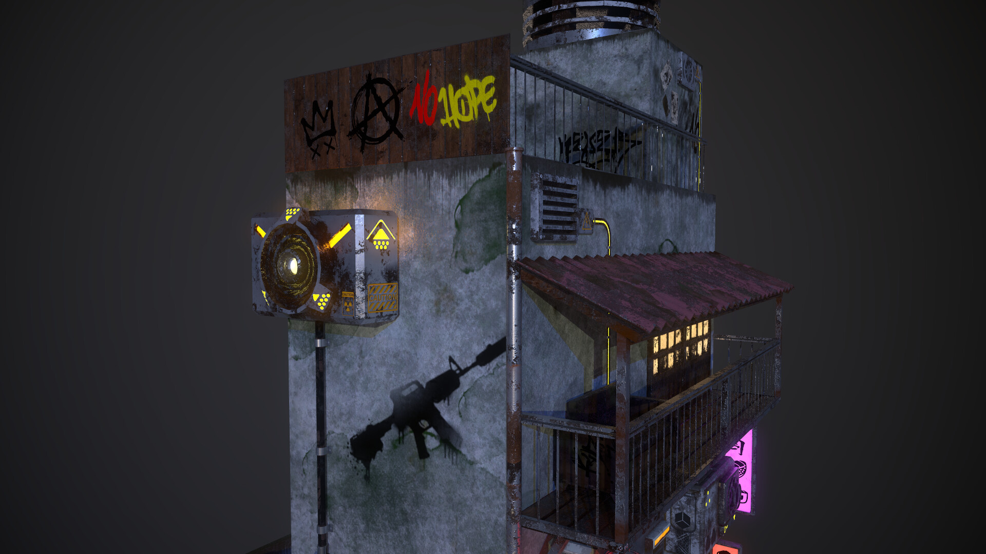 Joaquín Nicolás Gresta - Cyberpunk Old Japanese building!