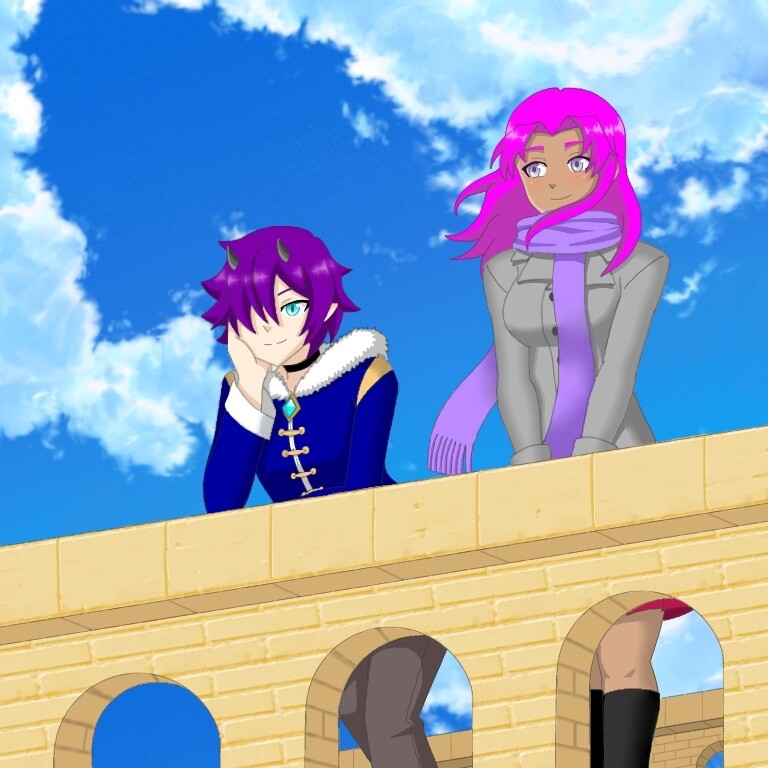 ArtStation - Lovers on the bridge