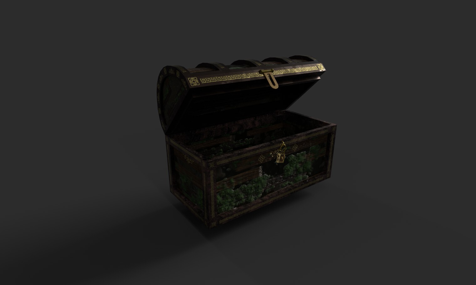 ArtStation - Moss-covered chest.