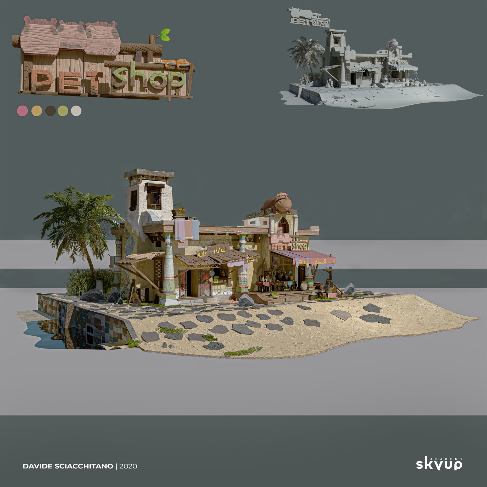 ArtStation - PetShop concept 2D-3D JokerChan