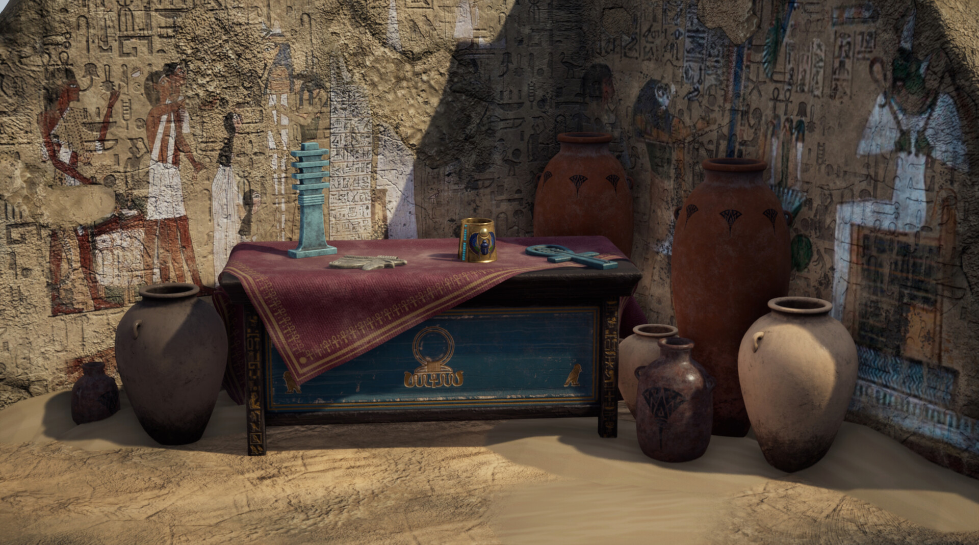 ArtStation - Ancient Egyptian Tomb Diorama