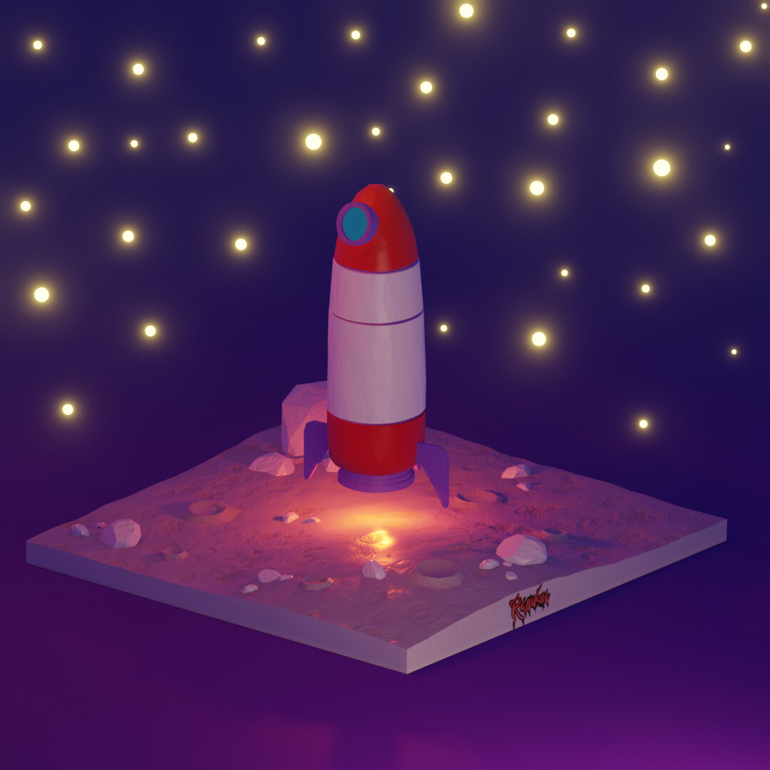 ArtStation - Moon Rocket