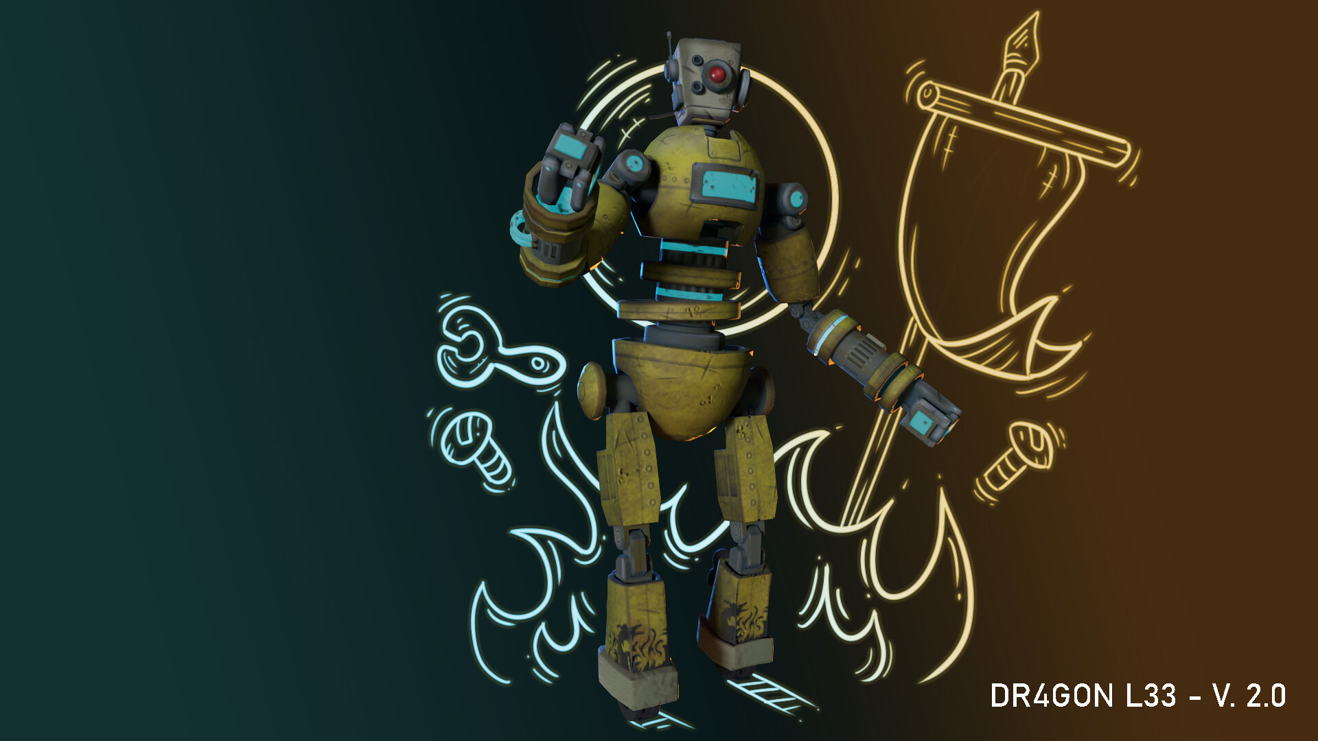 ArtStation - DR4G0N L33 Combat bot