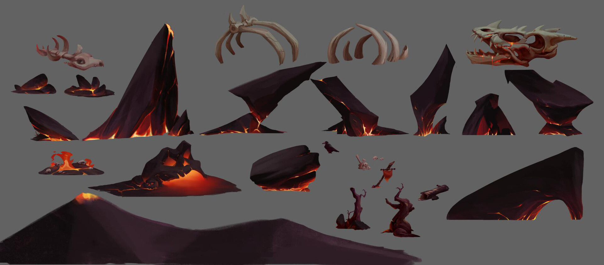 ArtStation - Volcano concept art