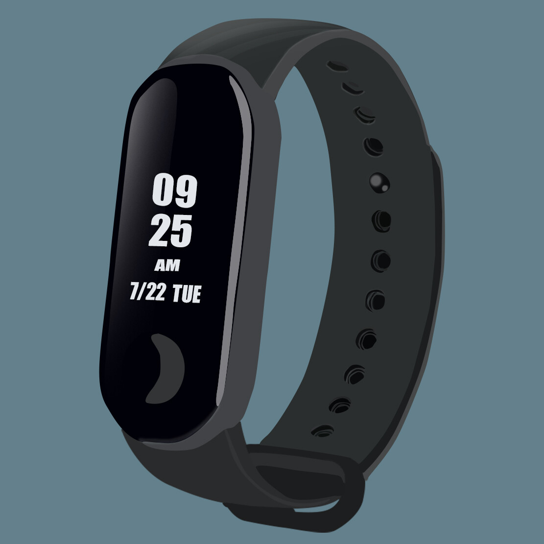 ArtStation - Xiaomi Mi-Fit Band Digital Painting