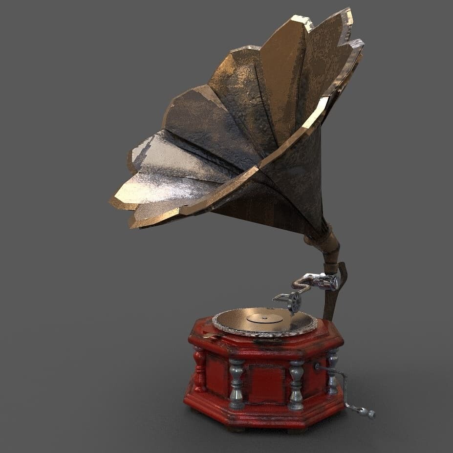 ArtStation - gramophone 3d model