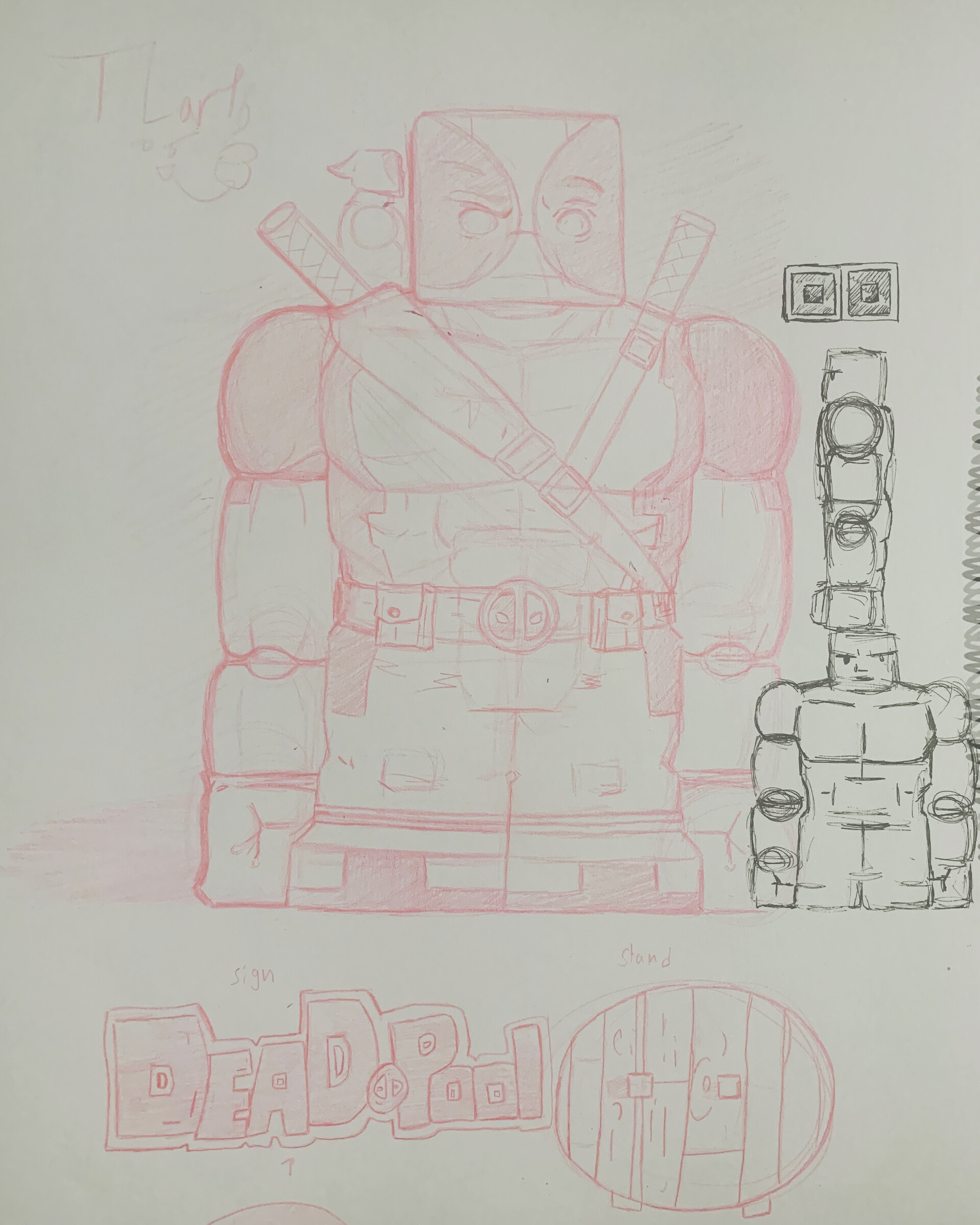 ArtStation - Deadpool figure stand figure