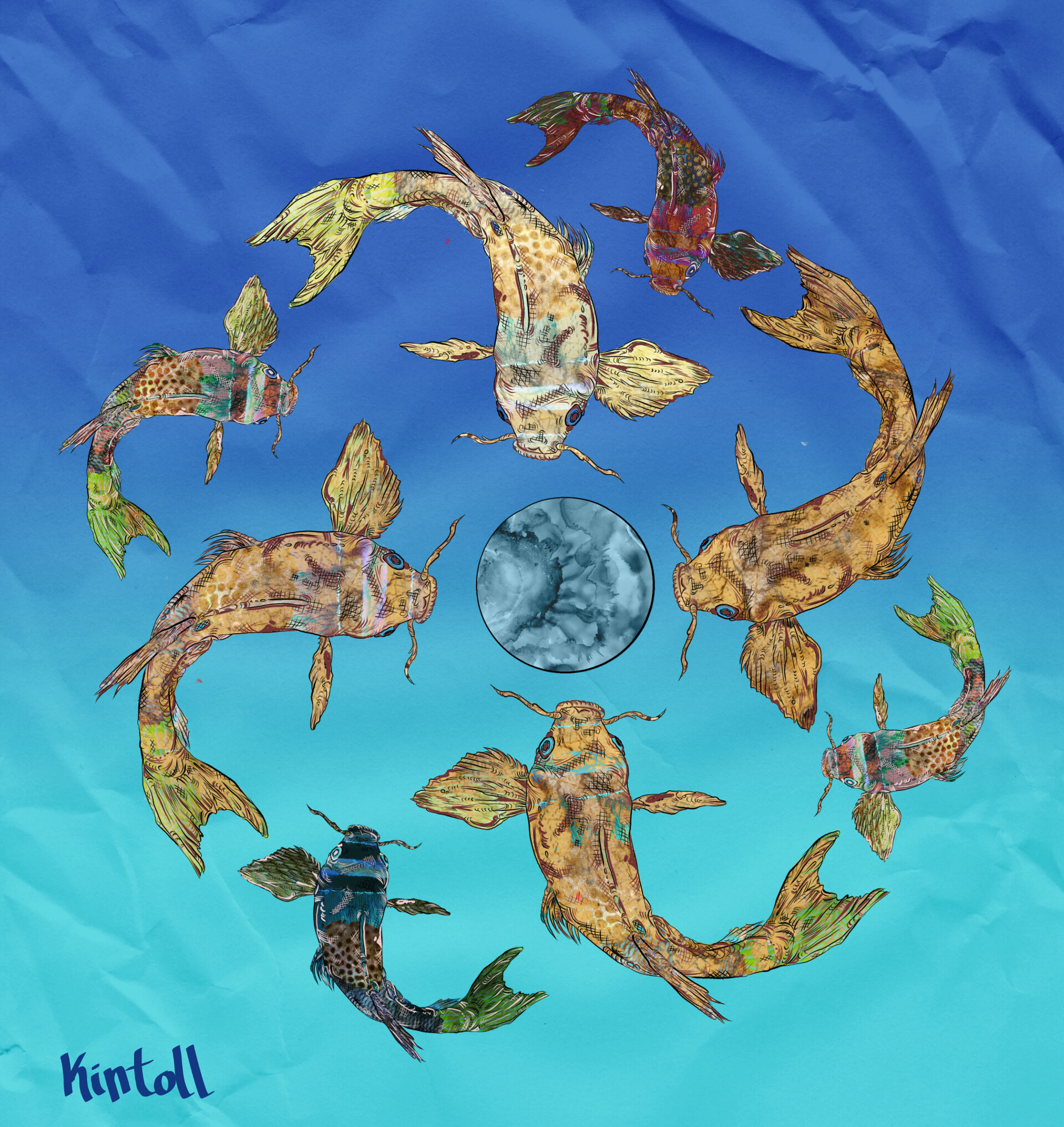 ArtStation - many fish in the sea