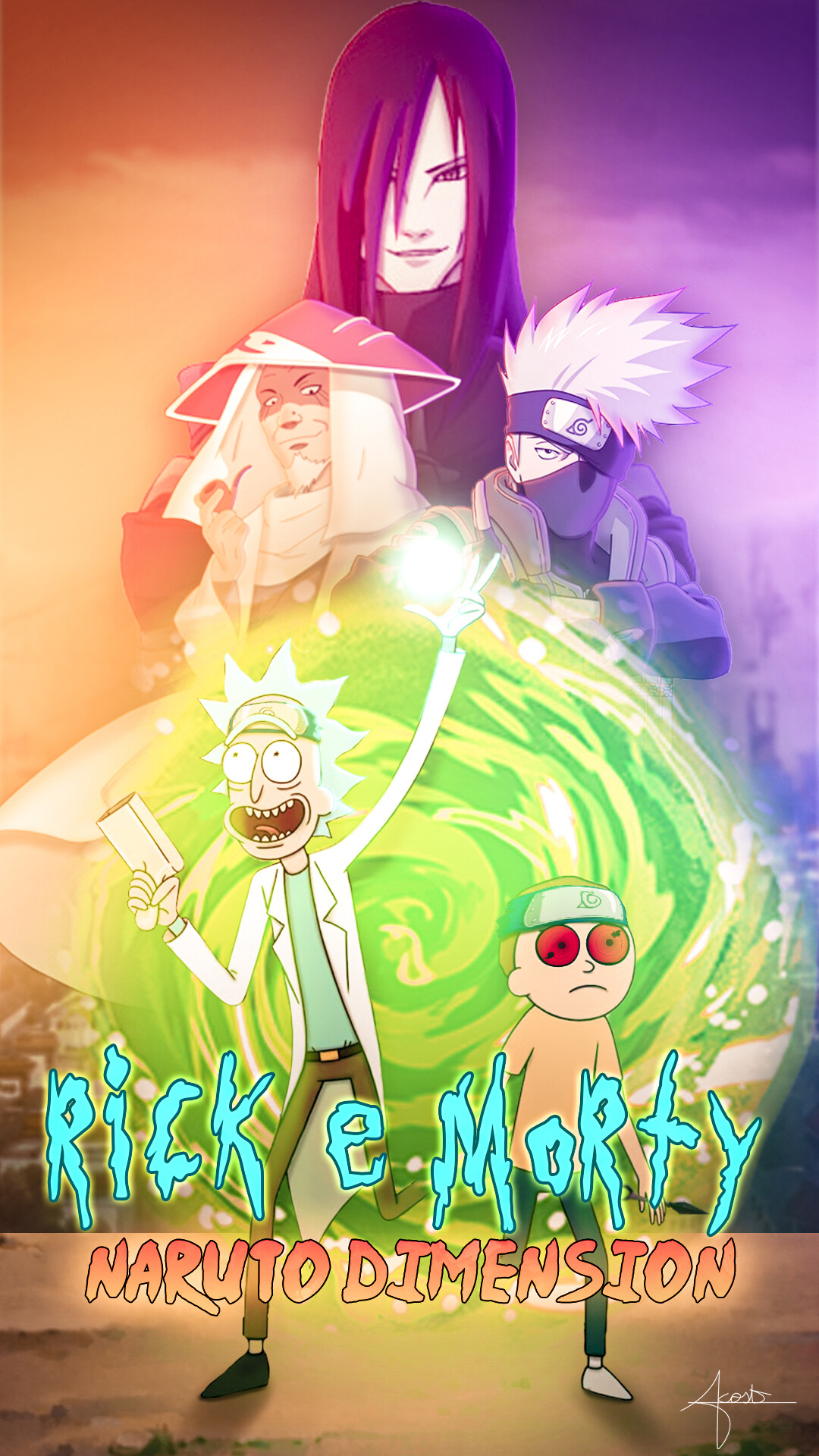 ArtStation - Rick & Morty in Naruto Dimension