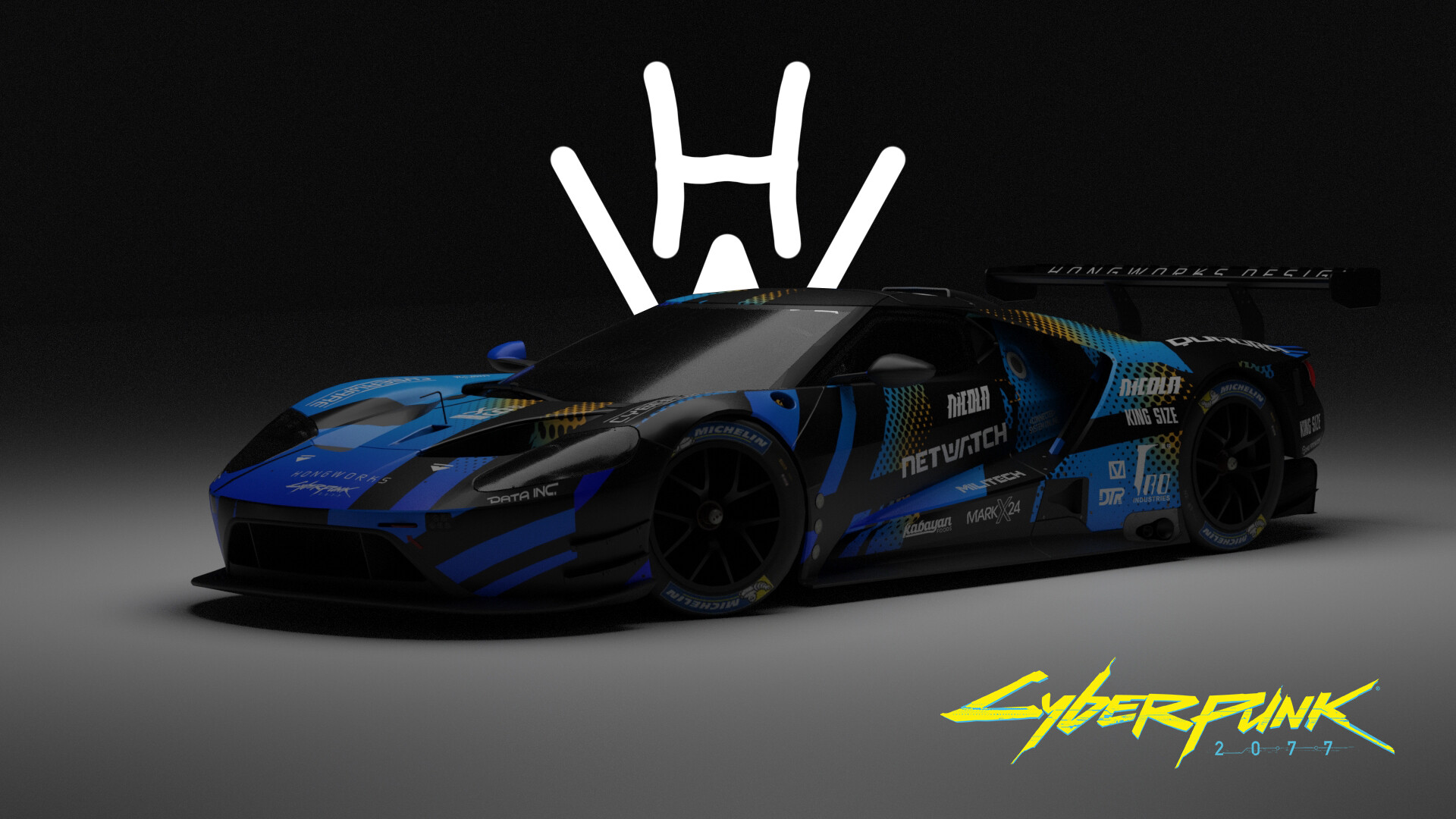 ArtStation - Ford GT LM GTE Cyberpunk 2077 livery
