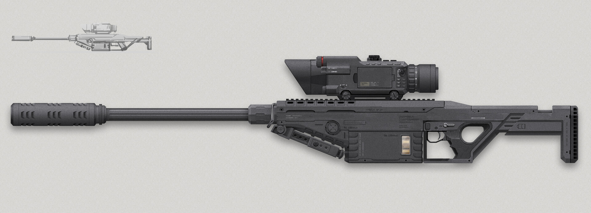 ArtStation - Weapon Design - Sniper rifle