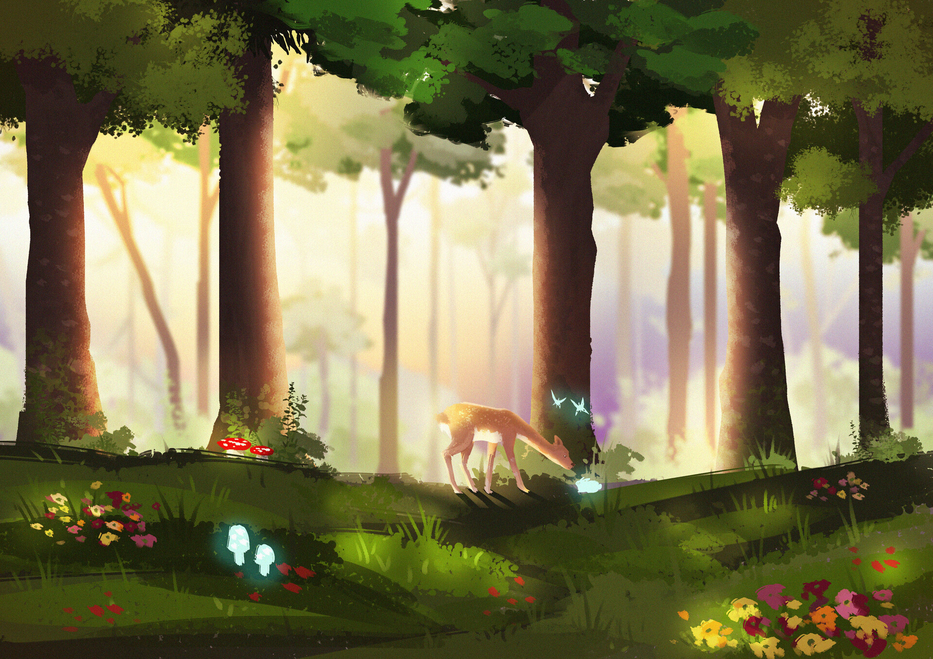 ArtStation - A forest in Japan