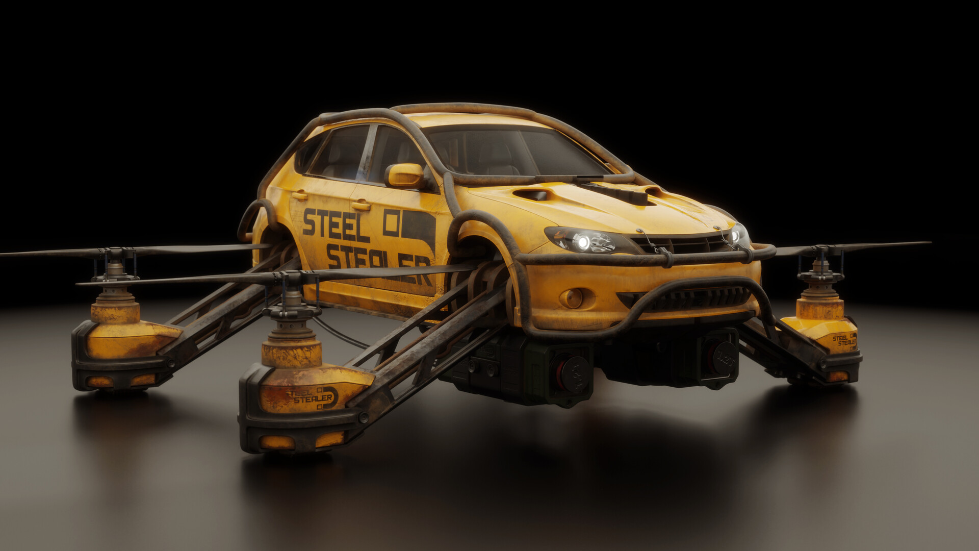 ArtStation - Futuristic DIY flying Subaru