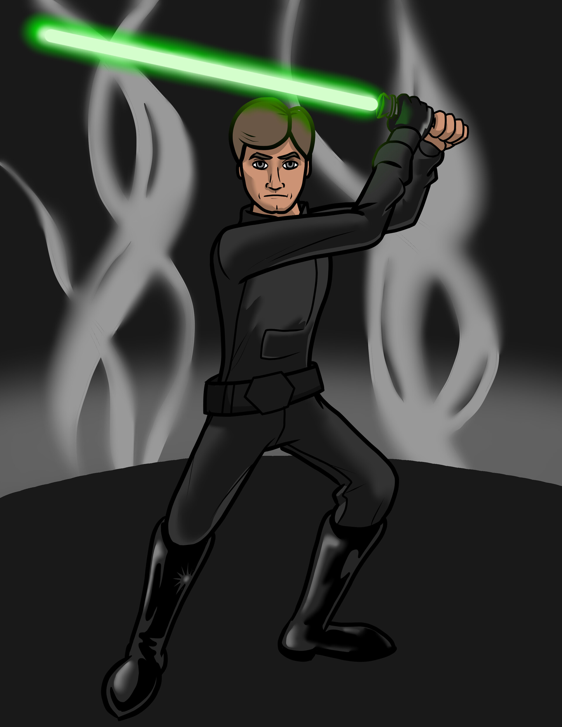 Luke Skywalker Cartoon Drawing