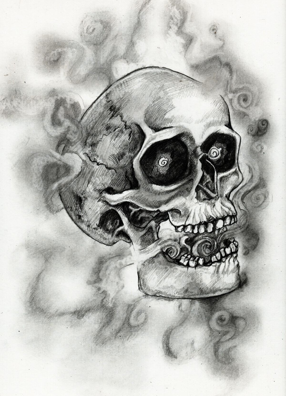 how to draw a skull deviantart