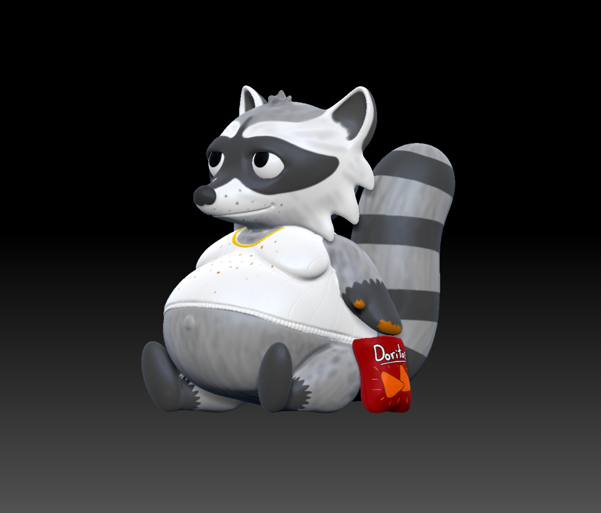 ArtStation - Hubert the Lazy Raccoon