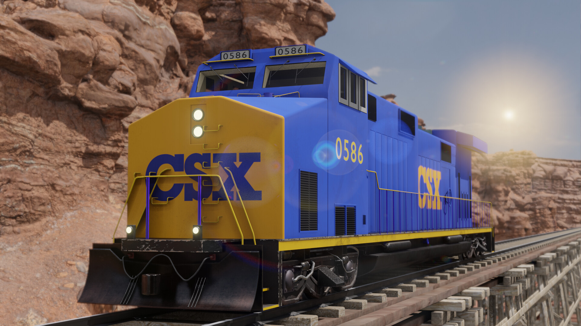 ArtStation - Diesel locomotive CSX 3D model