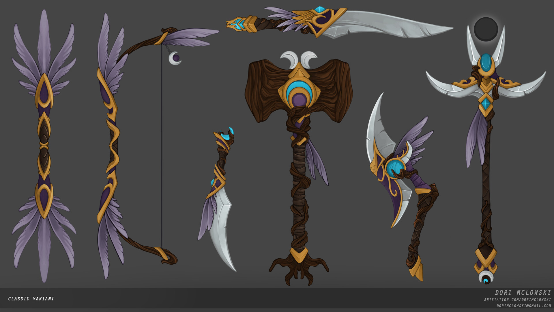 ArtStation - Roots of Teldrassil - Weapon Design