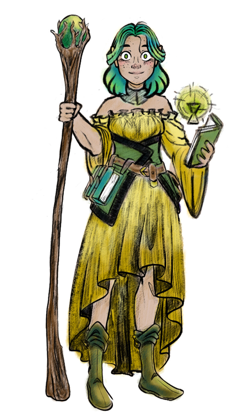 RaeofFrost - Clara the Half-Elf Chronurgy Wizard