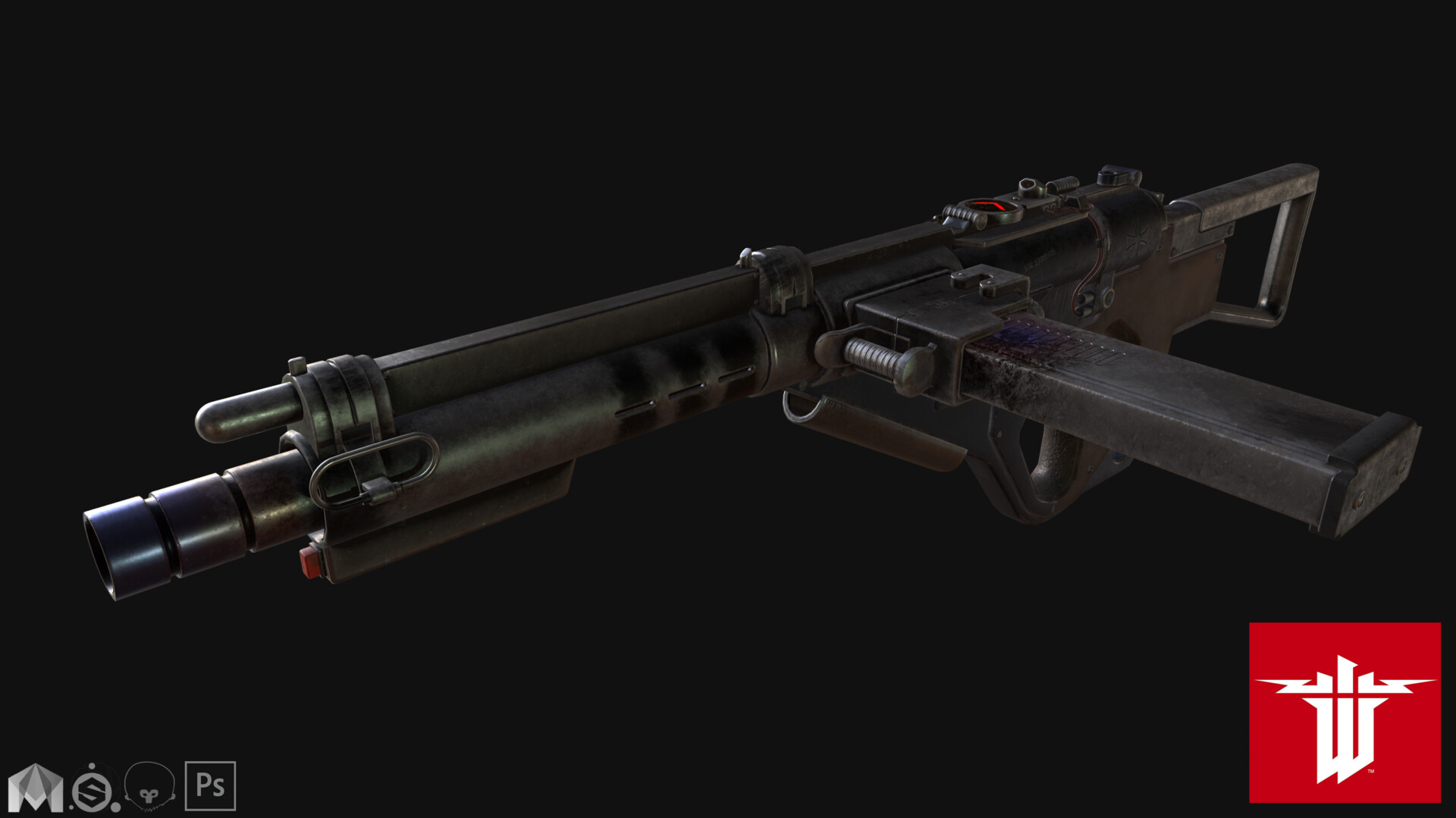 Ashutosh Negi - Wolfenstein german sten (fan art)