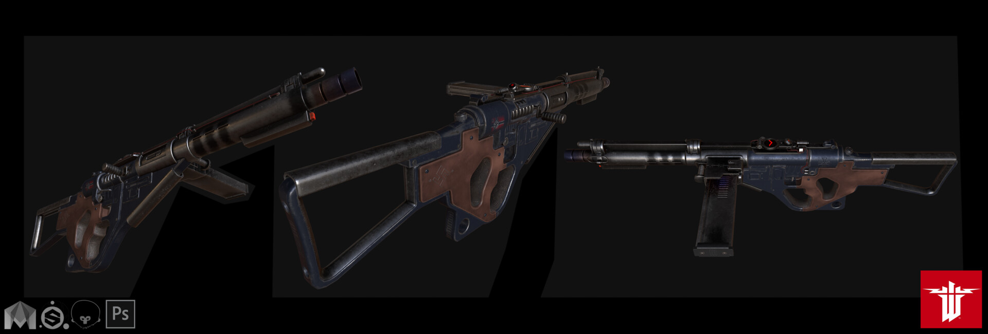 Ashutosh Negi - Wolfenstein german sten (fan art)