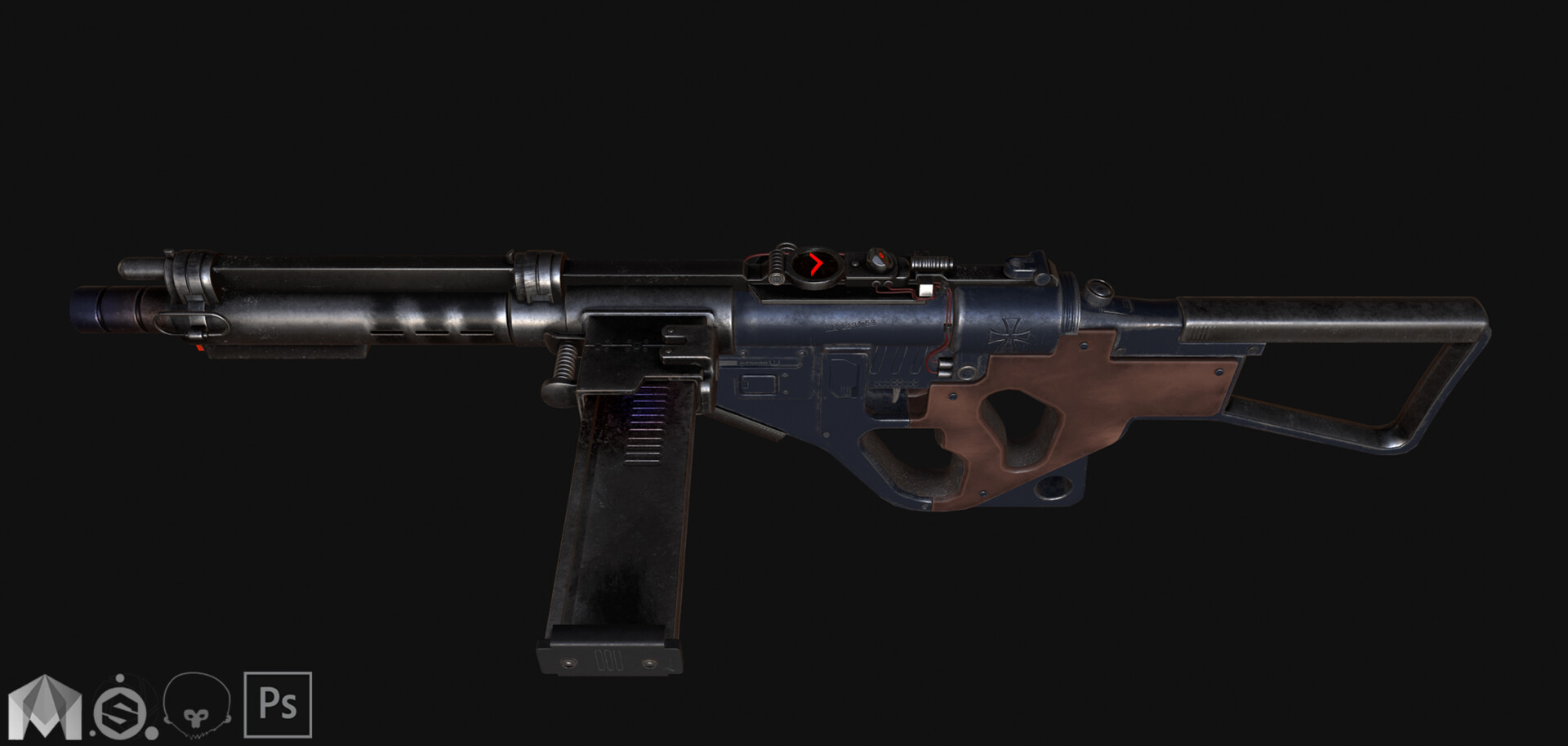 Ashutosh Negi - Wolfenstein german sten (fan art)