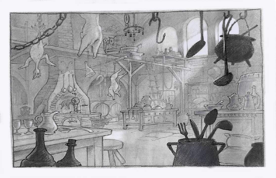 ArtStation - Location Design-Castle Kitchen 1