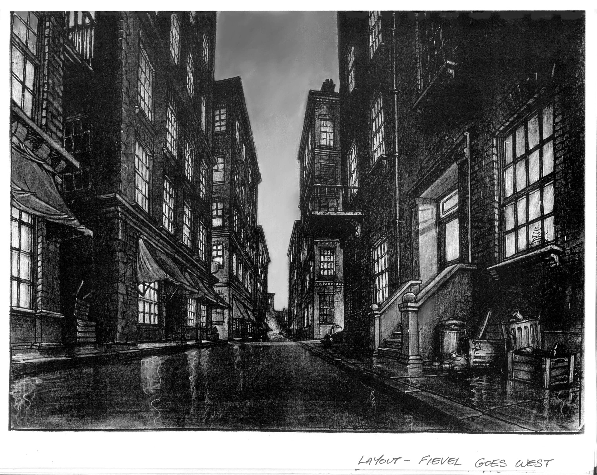 ArtStation - Traditional Layout- American Tail II- Hester Street