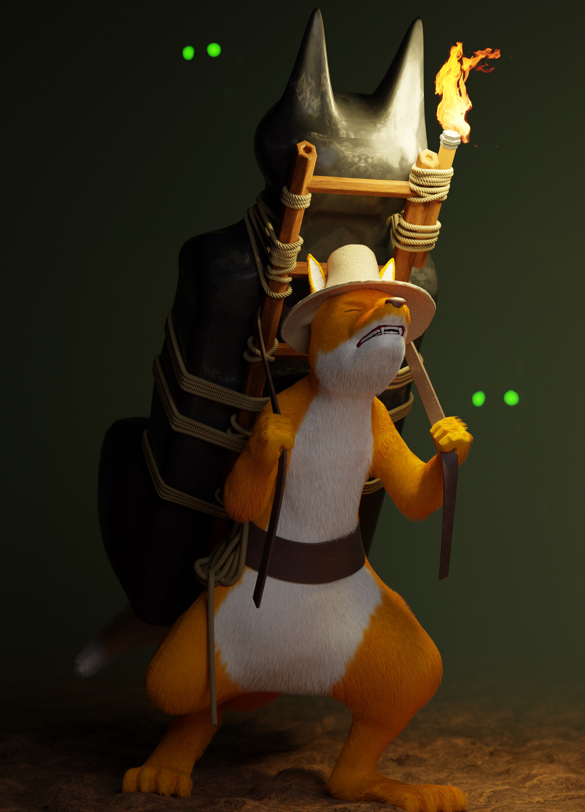 ArtStation - "Fox Adventurer" 3d Fan art Render#2