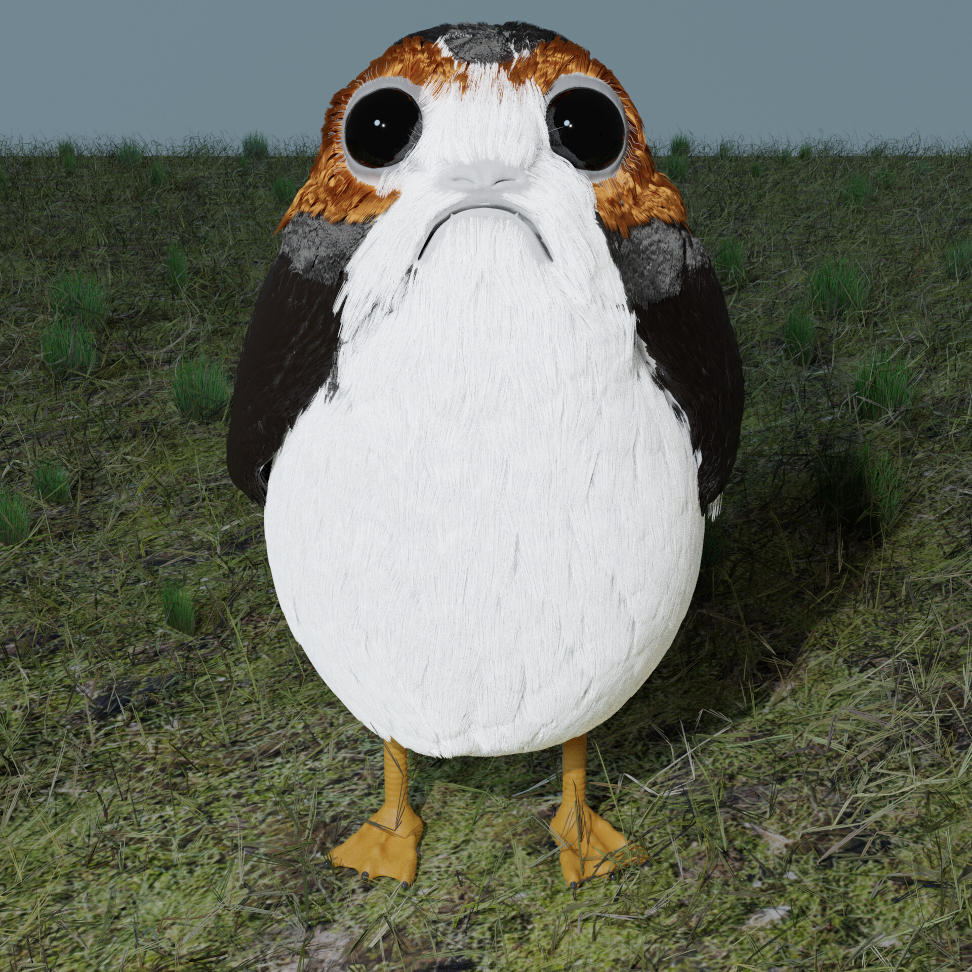 ArtStation - 3D Sculpt of a Porg from Star Wars: The Last Jedi