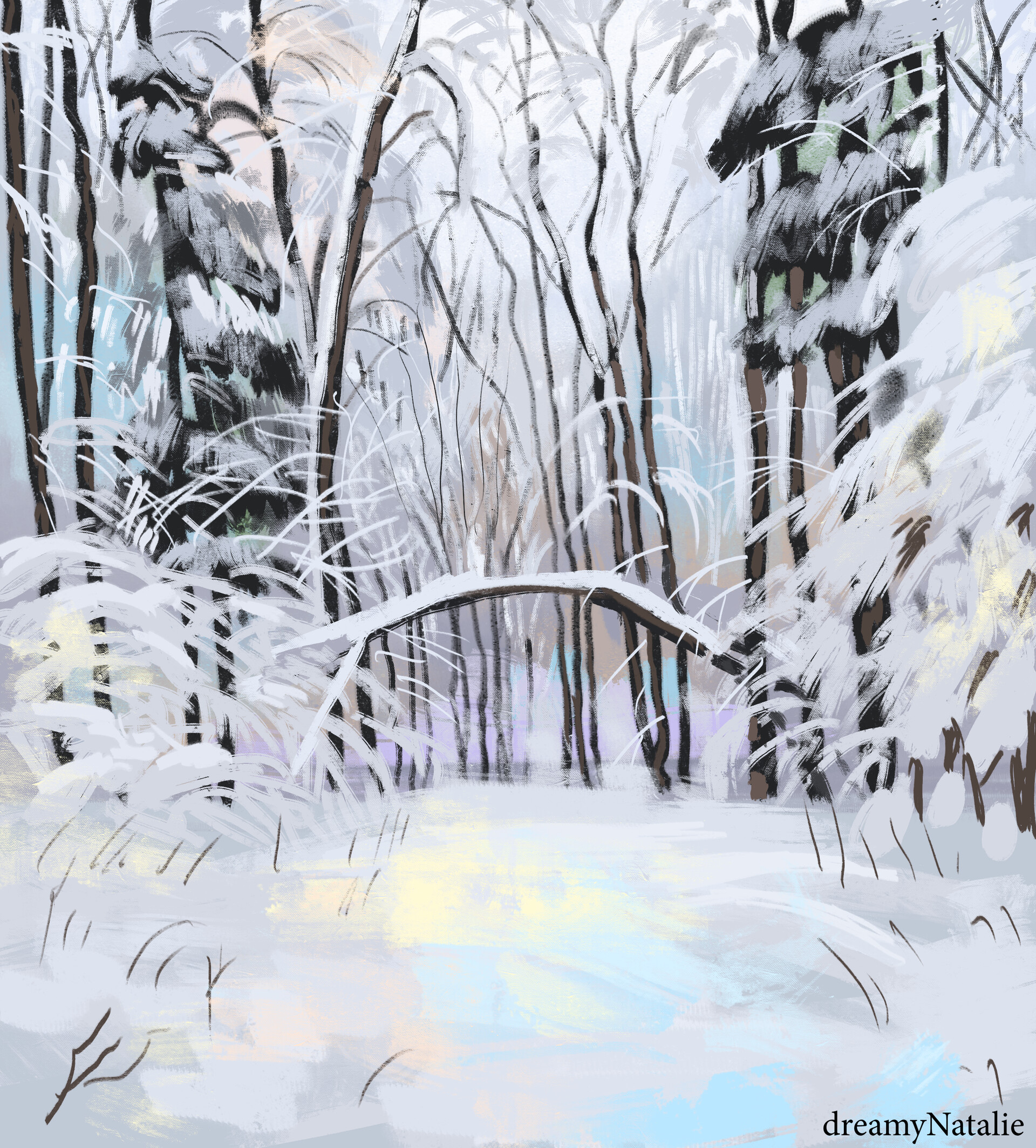 ArtStation - Winter landscape