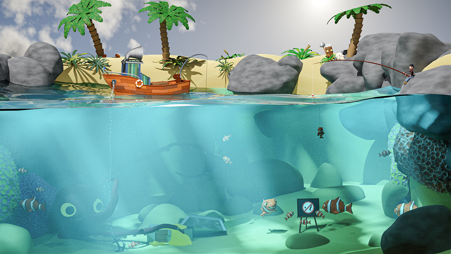 ArtStation - STYLIZED WATER SCENE