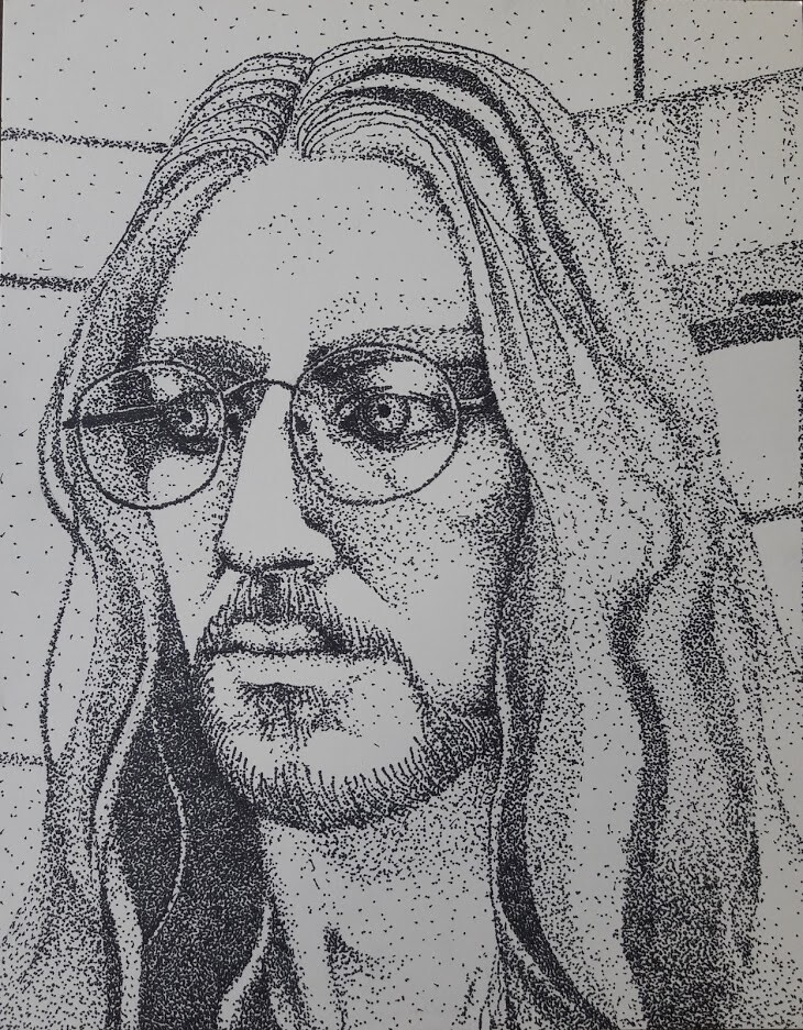 ArtStation - Self portrait (pointillism)