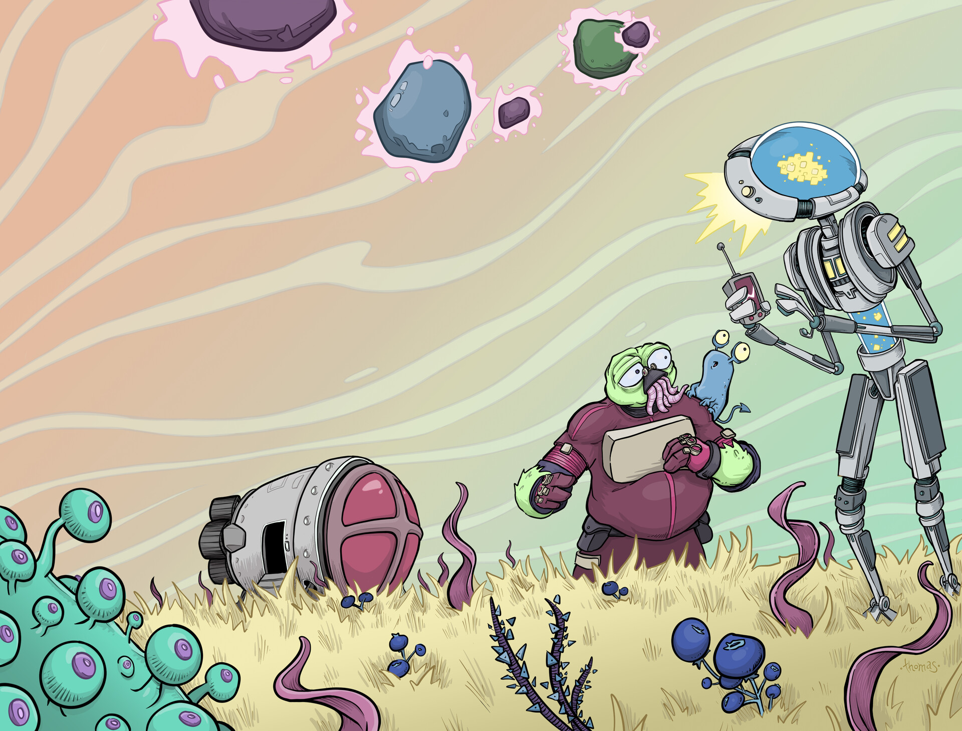 ArtStation - Spectral Void comic art spread for trade