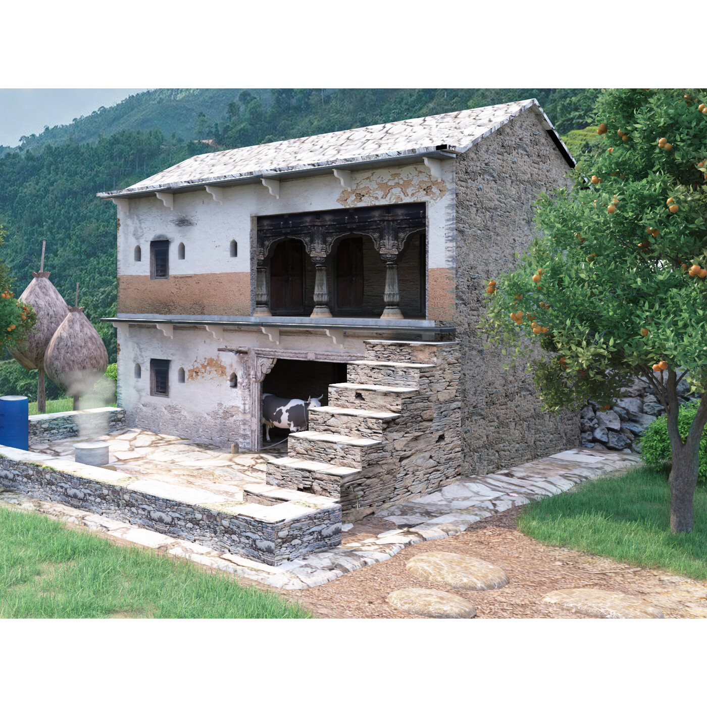 ArtStation - Old Himalayan House