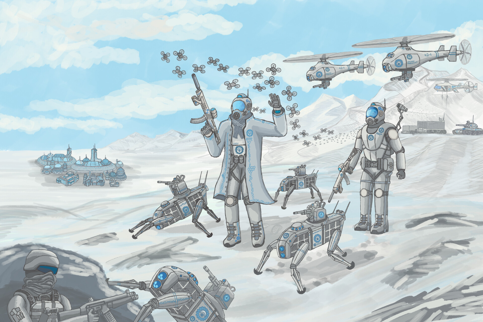 ArtStation - Battle of Antarctica illustration 1