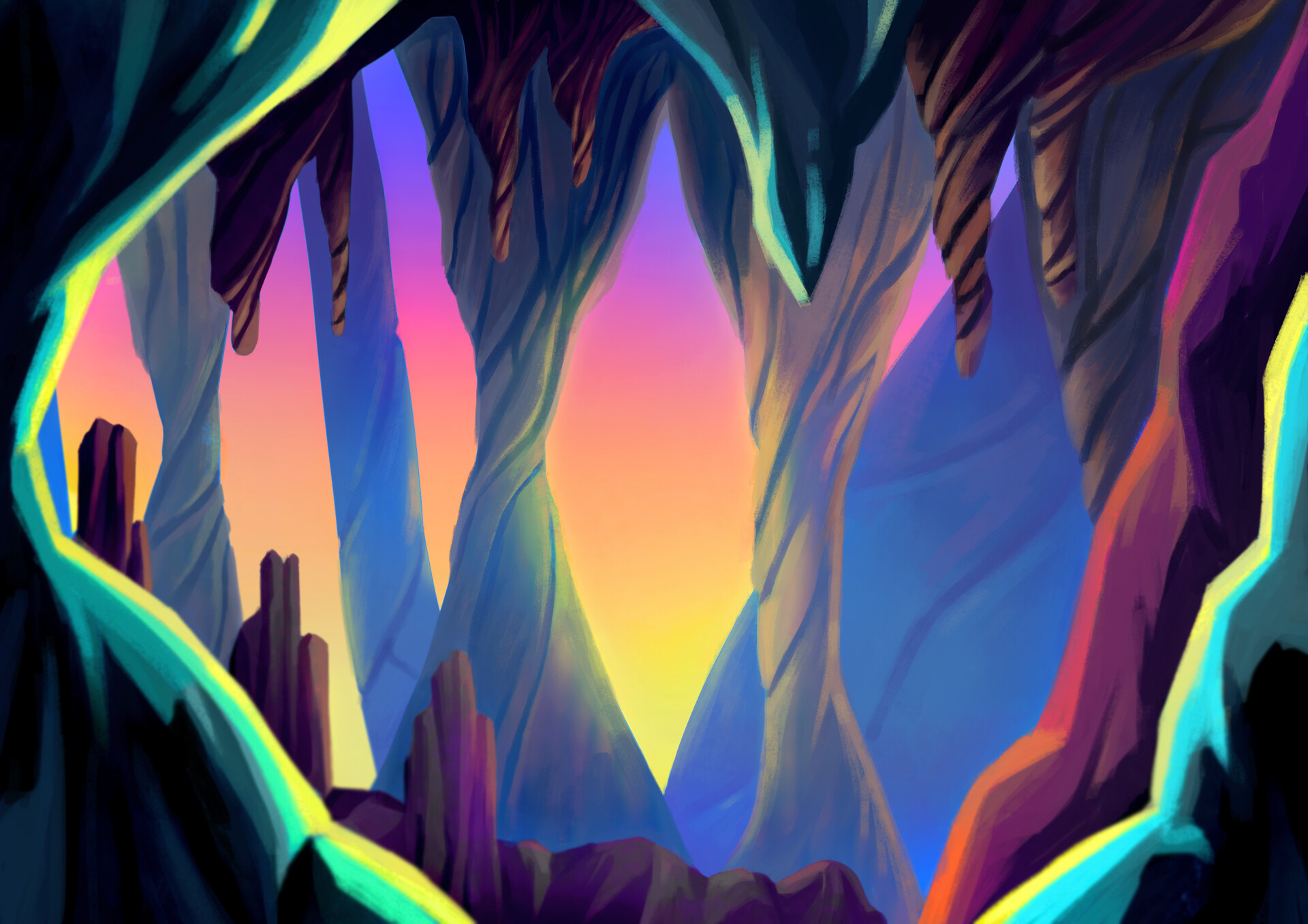 ArtStation - Fabulous Enchanted Cave