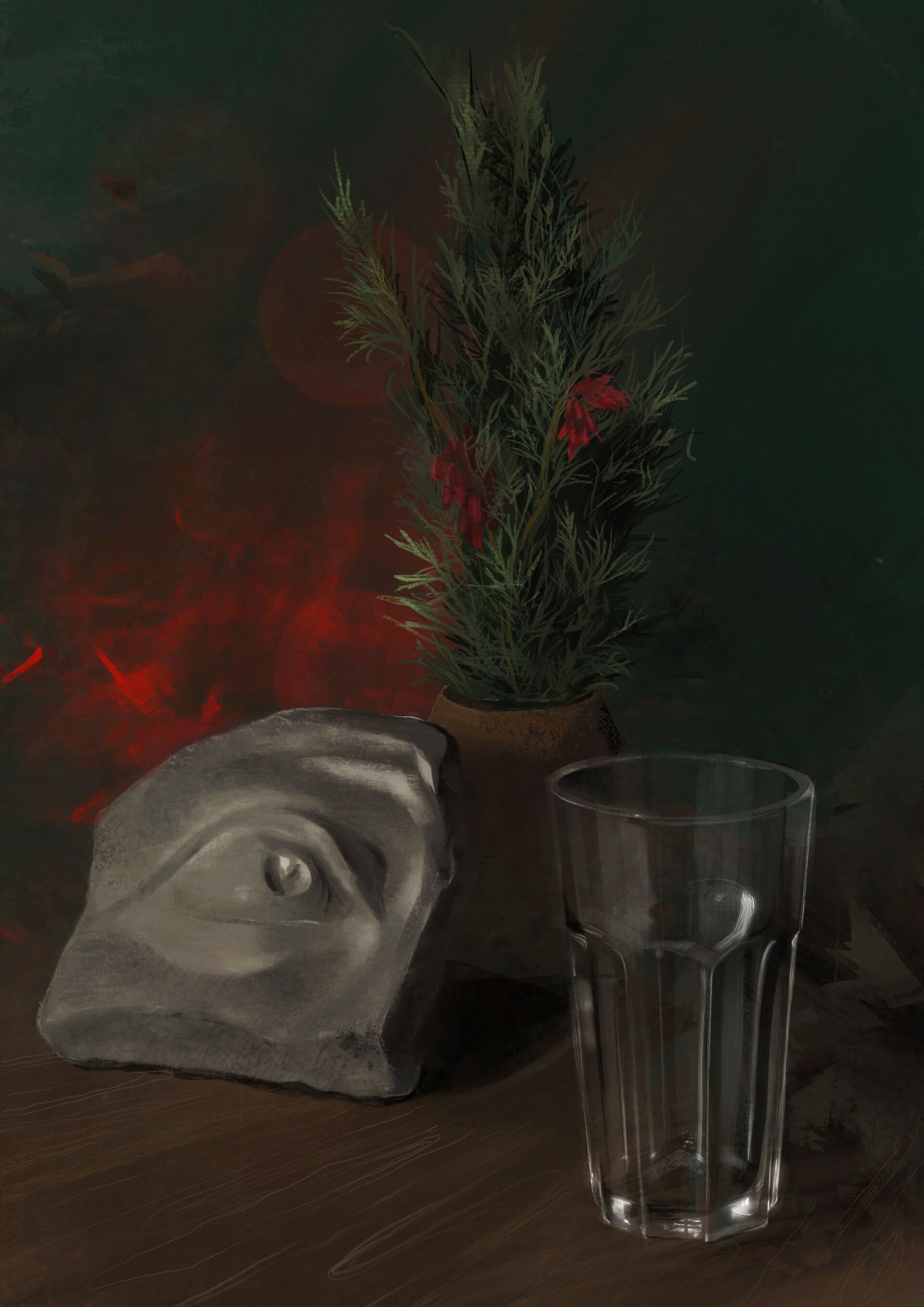 ArtStation - Still life with eye and glass